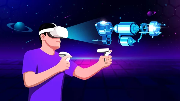 Vr training imágenes de stock de arte vectorial | Depositphotos