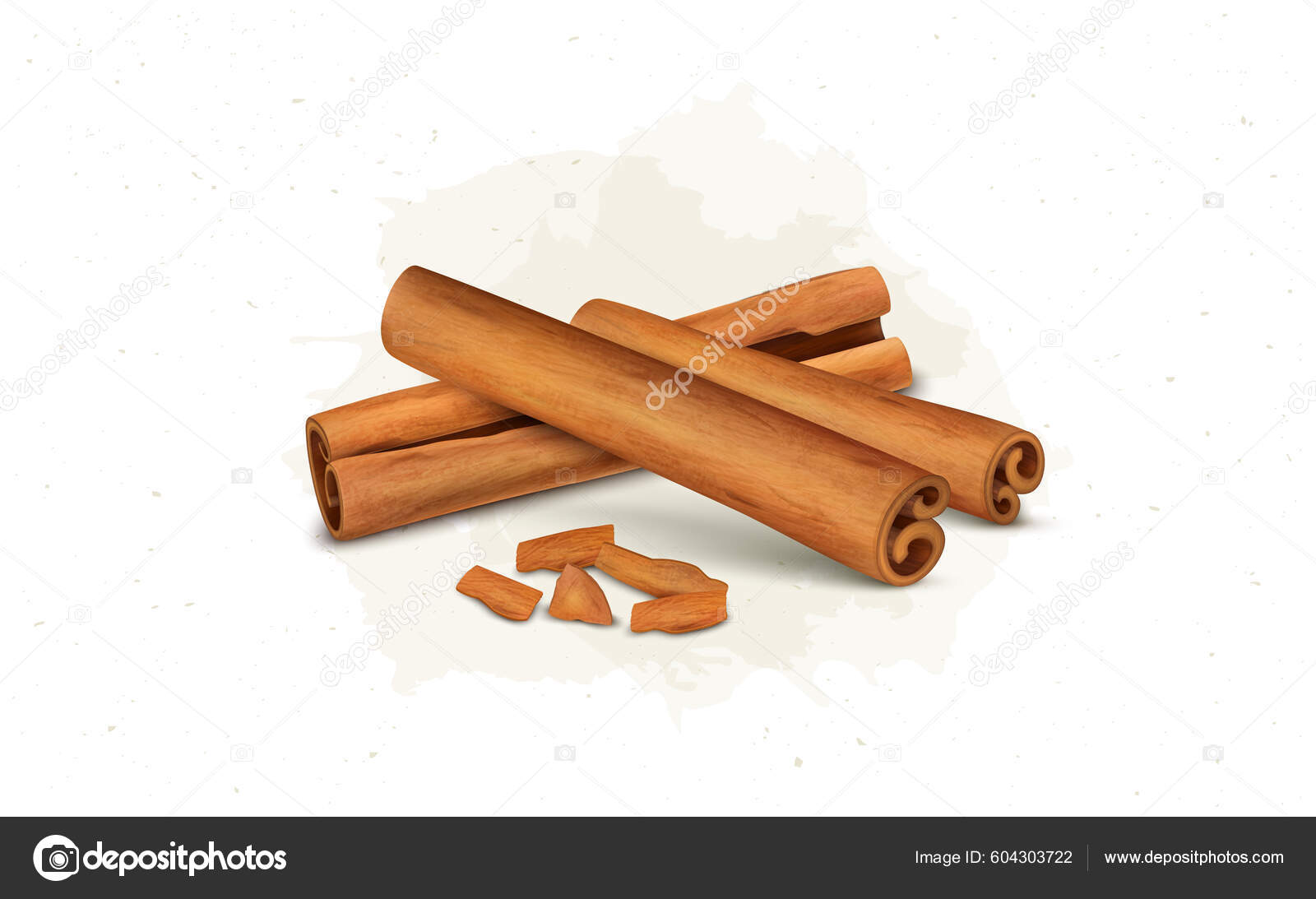 Cinnamon Sticks Vector Illustration Isolated White Background Stock ...