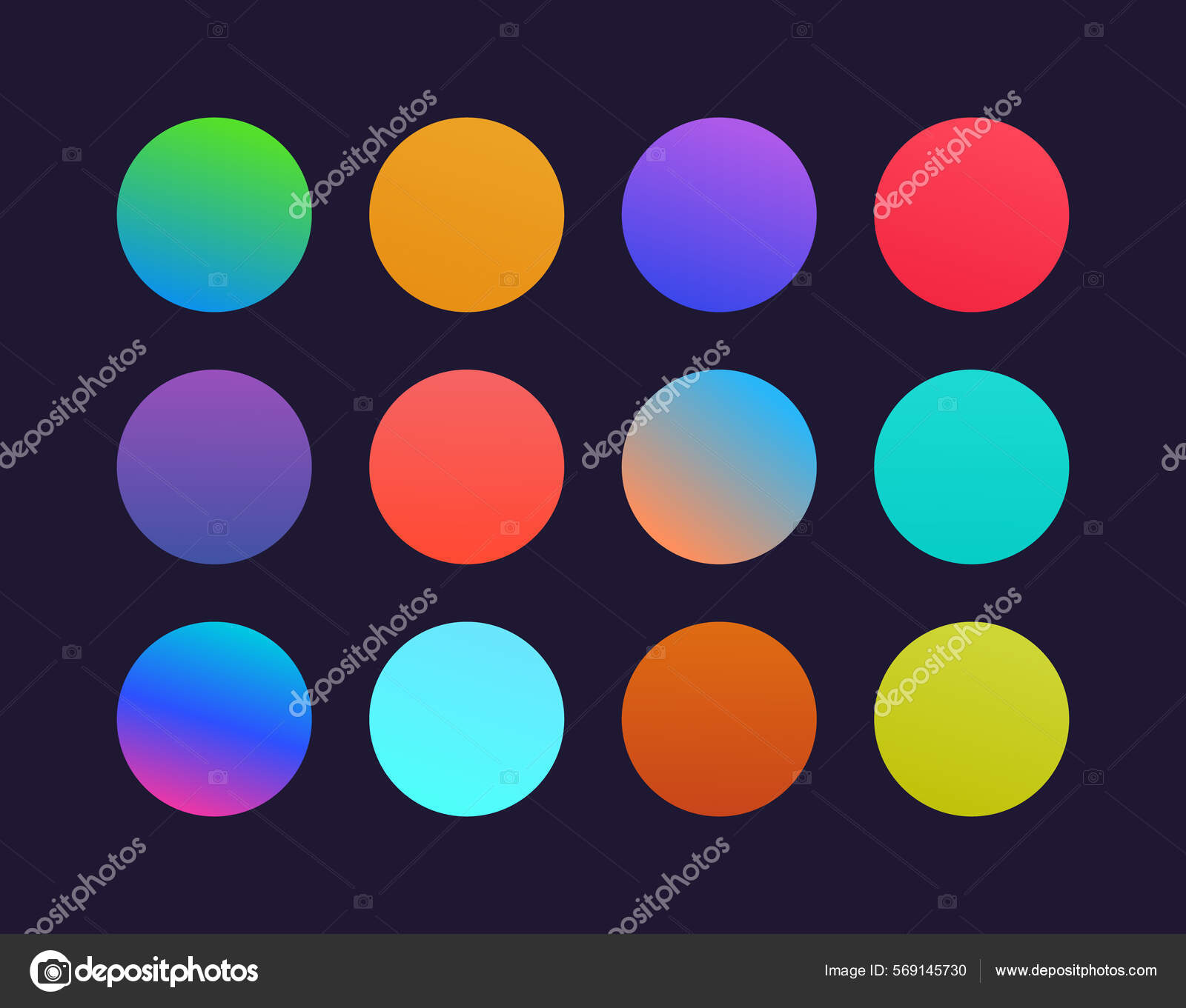 Trendy Soft Color Vector Gradient Set Modern Abstract Backgrounds ...