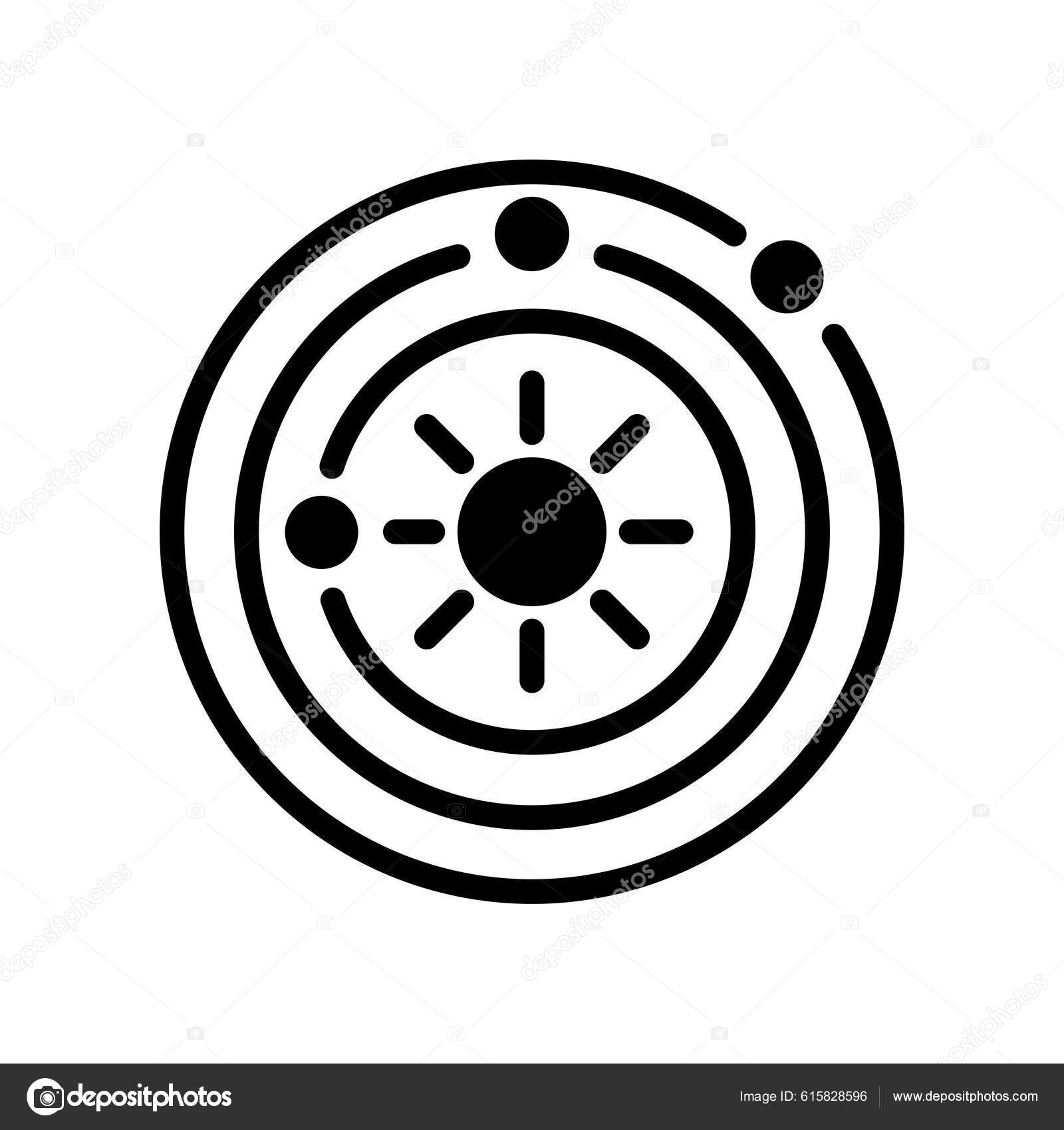 Planetary Orbit Icon Each Planet Swims Its Own Path Disturbing Stock ...