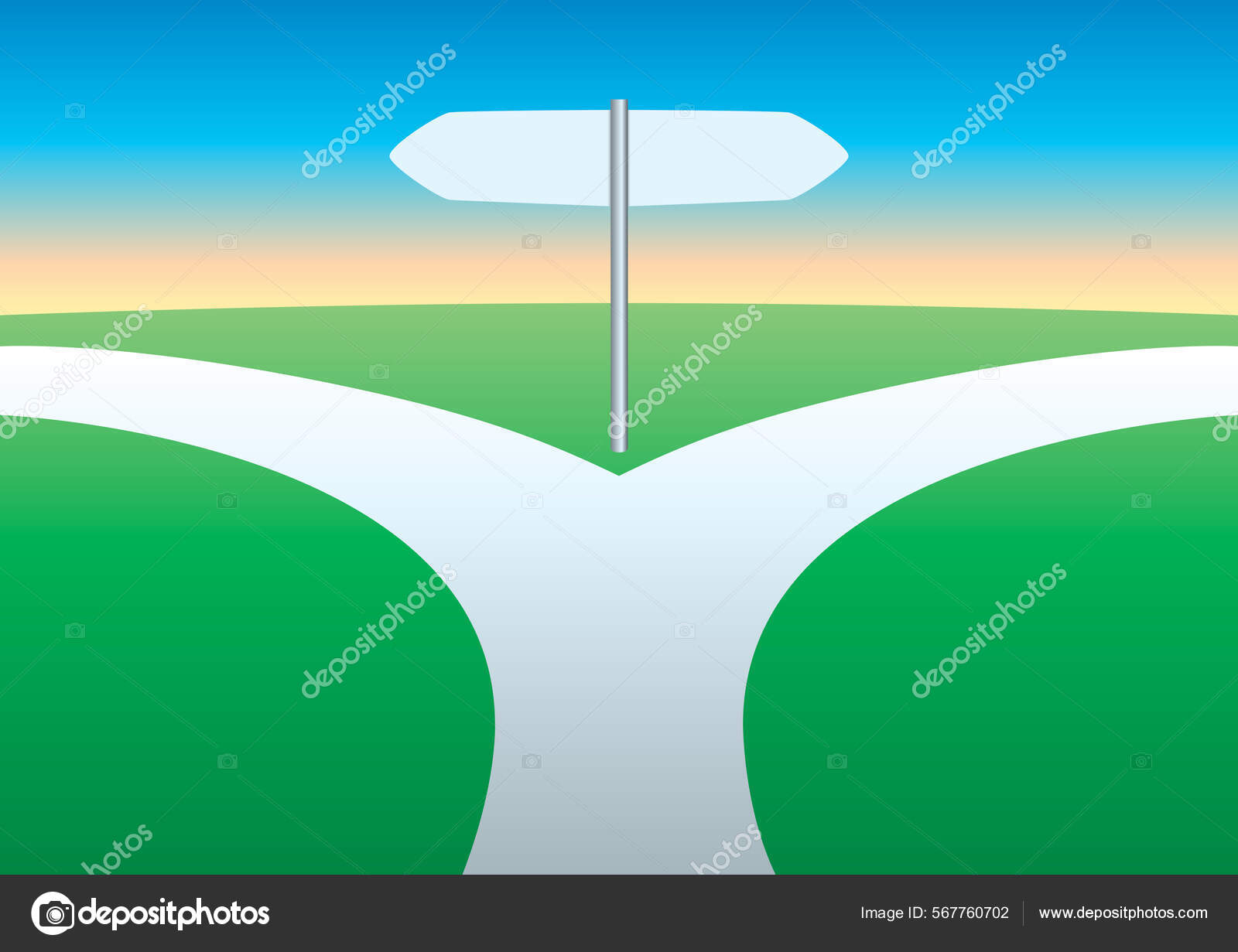 Two Paths Clipart