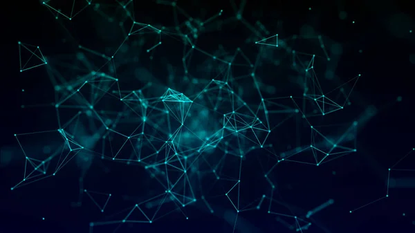 Abstract digital connection dots and lines. Technology background. Network connection structure ...