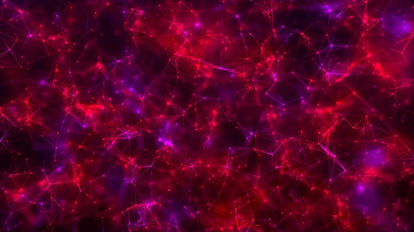 Abstract background with connecting dots and lines. Network connection structure. Plexus effect ...