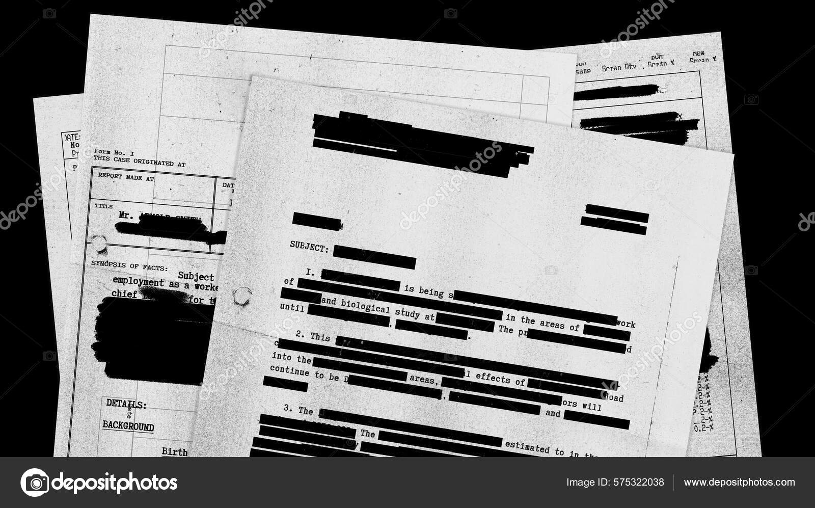 Confidential Document Blacked Out