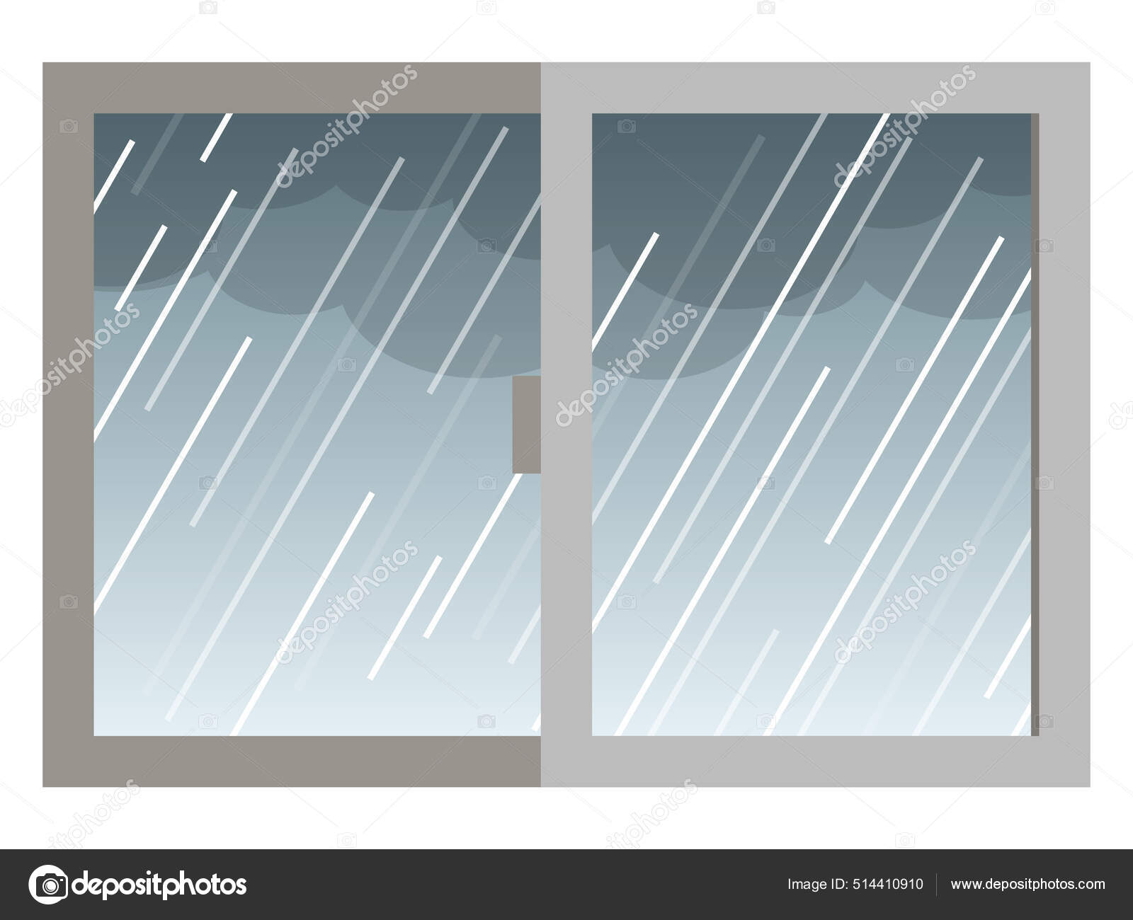 Simple Illustration Window Glass Rain Window Stock Vector by ©ankomando ...