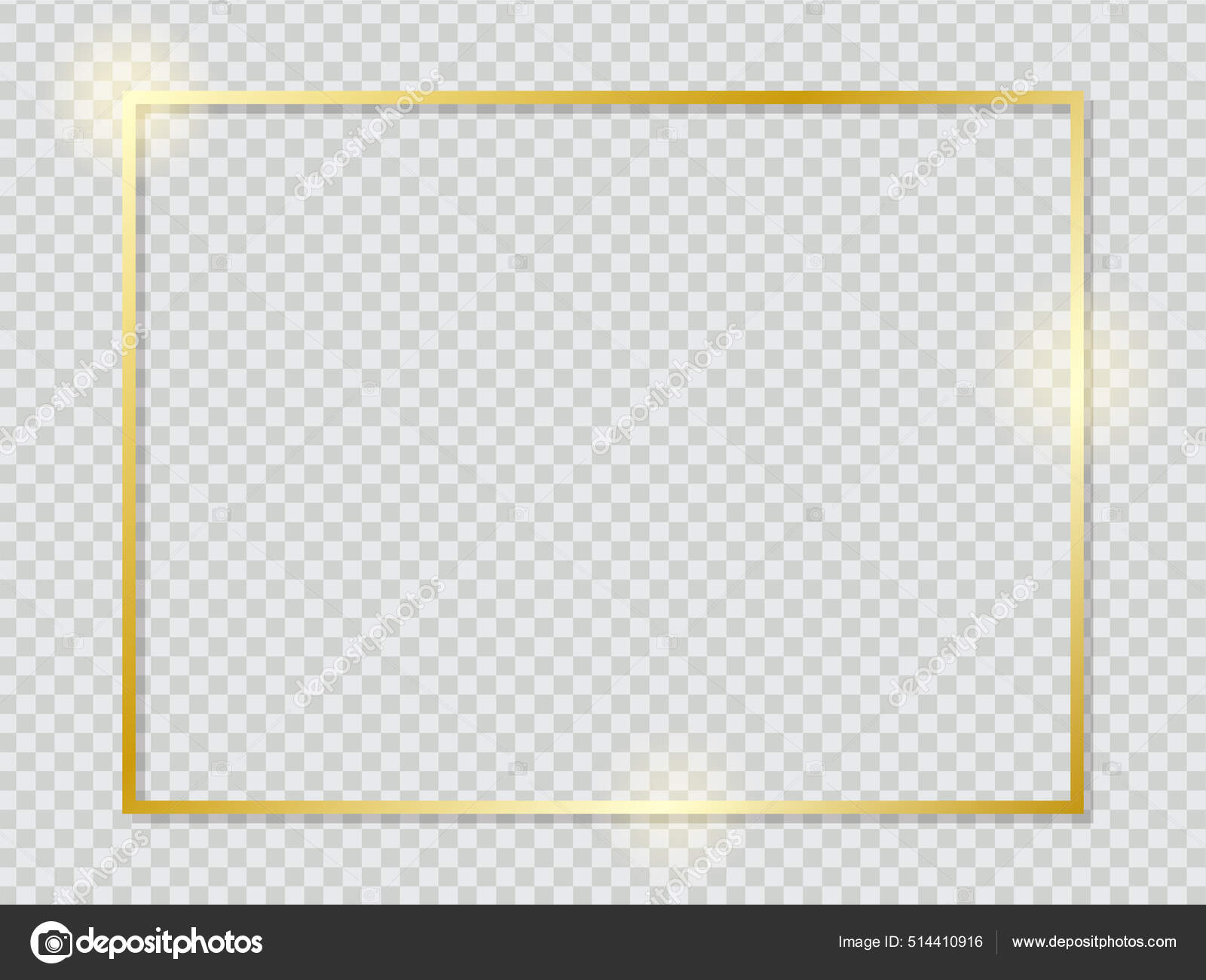 Illustration Simple Decorative Frame Gold Stock Vector by ©ankomando ...