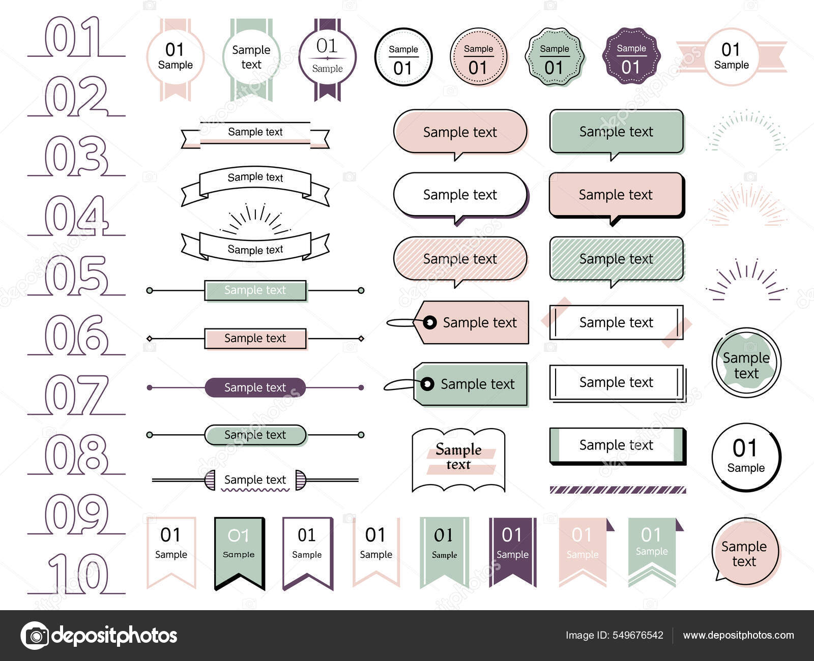 Heading Title Design Vector Set Stock Vector by ©ankomando 549676542
