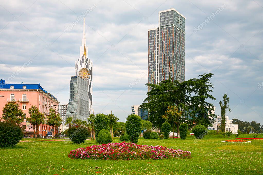 Batumi, Georgia - Spring 2021: The high-rise building of the Radisson ...
