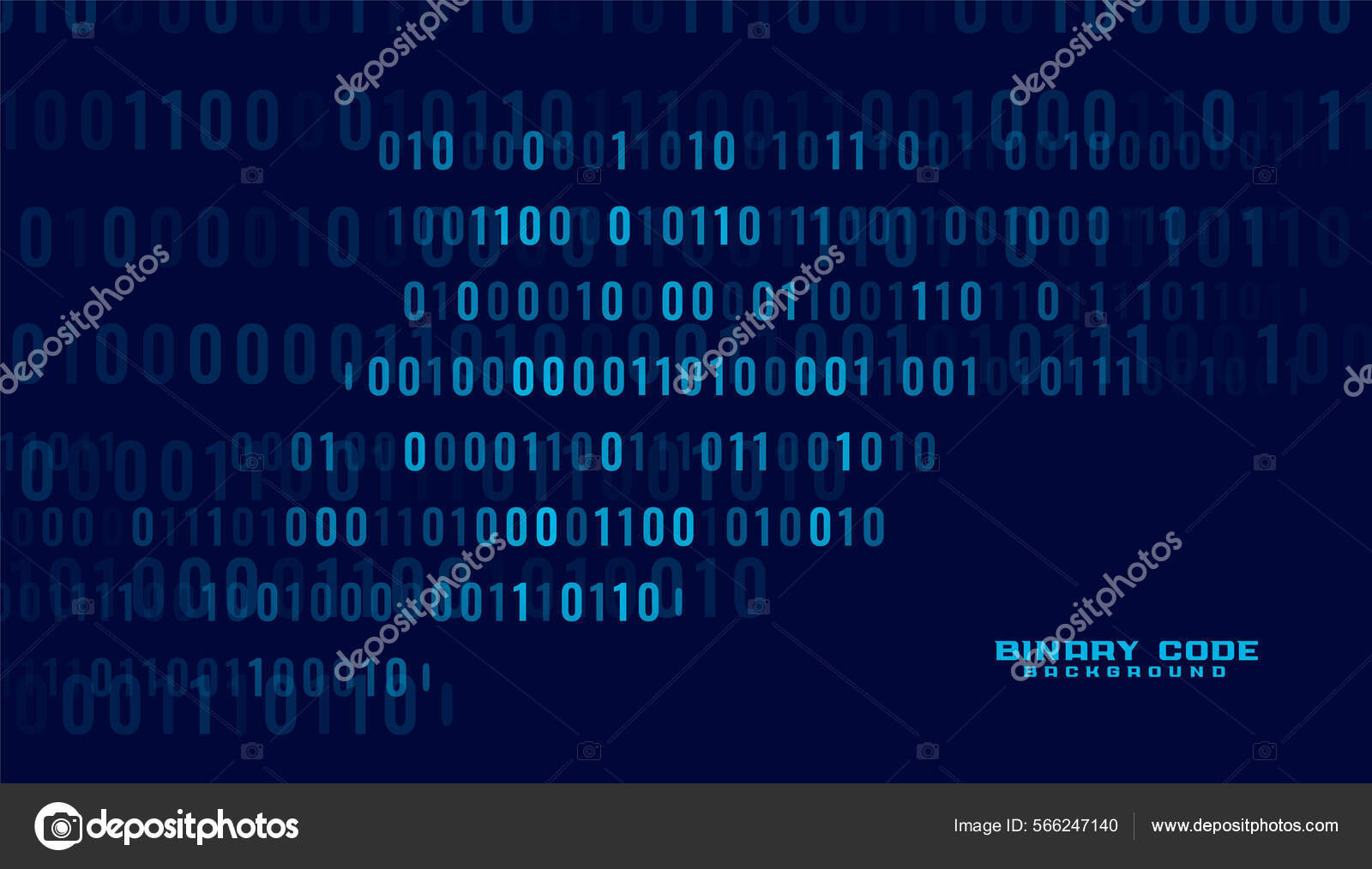 Technology Binary Code Digital Data Transfer Background Stock Vector ...