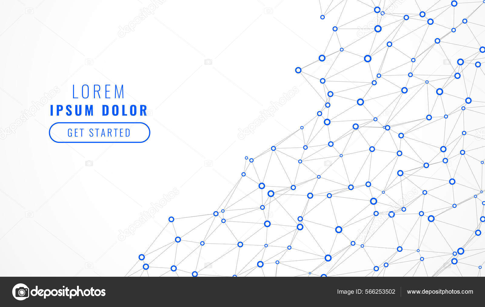 Low Poly Digital Network Mesh Lines Background Stock Vector Image by ...