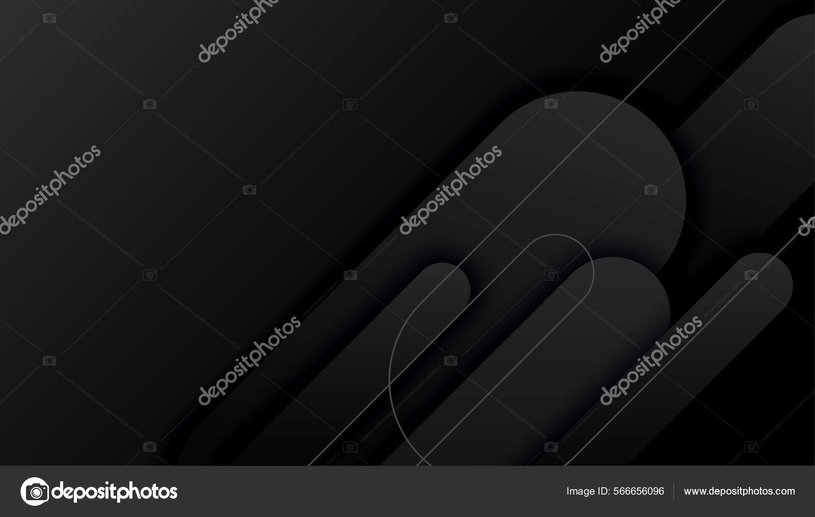 Abstract Black Shapes Background Design Stock Vector Image by ...