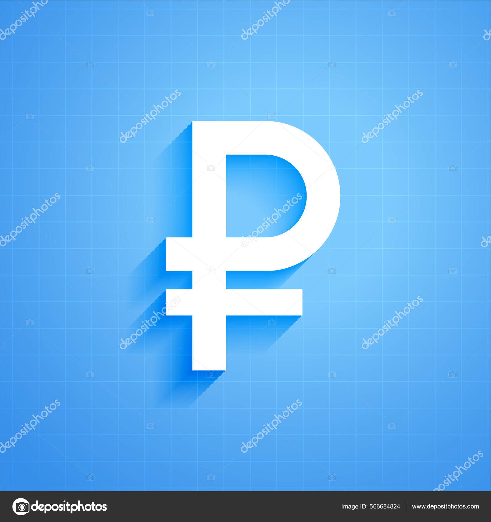 Russian Ruble Symbol Blue Background Stock Vector Image by ©desinerstar ...