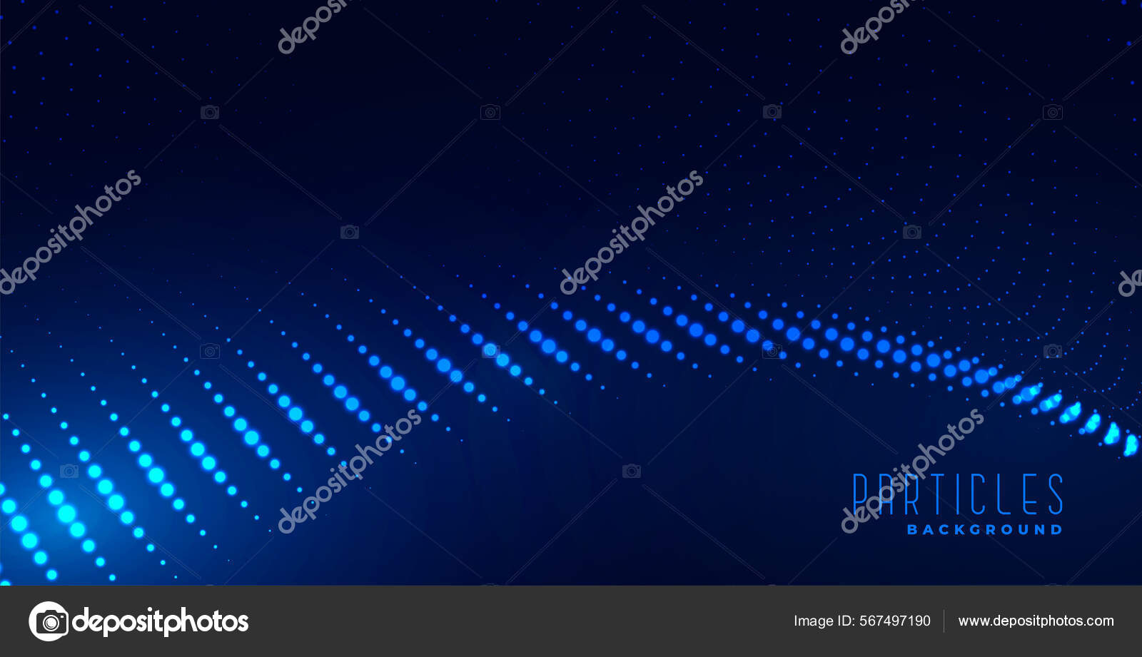 Digital Blue Particles Wave Background Stock Vector Image by ...