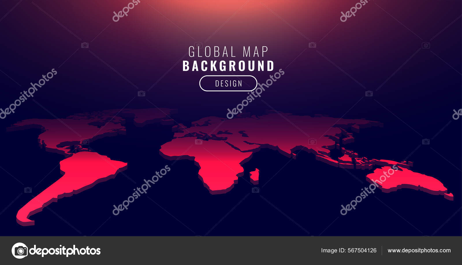 World Map Perspective Red Background Stock Vector Image by ©desinerstar ...