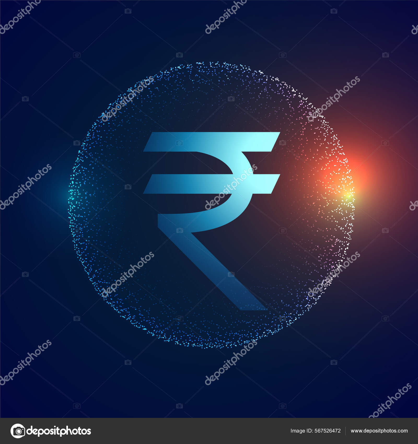 Rupee Technology Background Light Effect Stock Vector by ©desinerstar ...