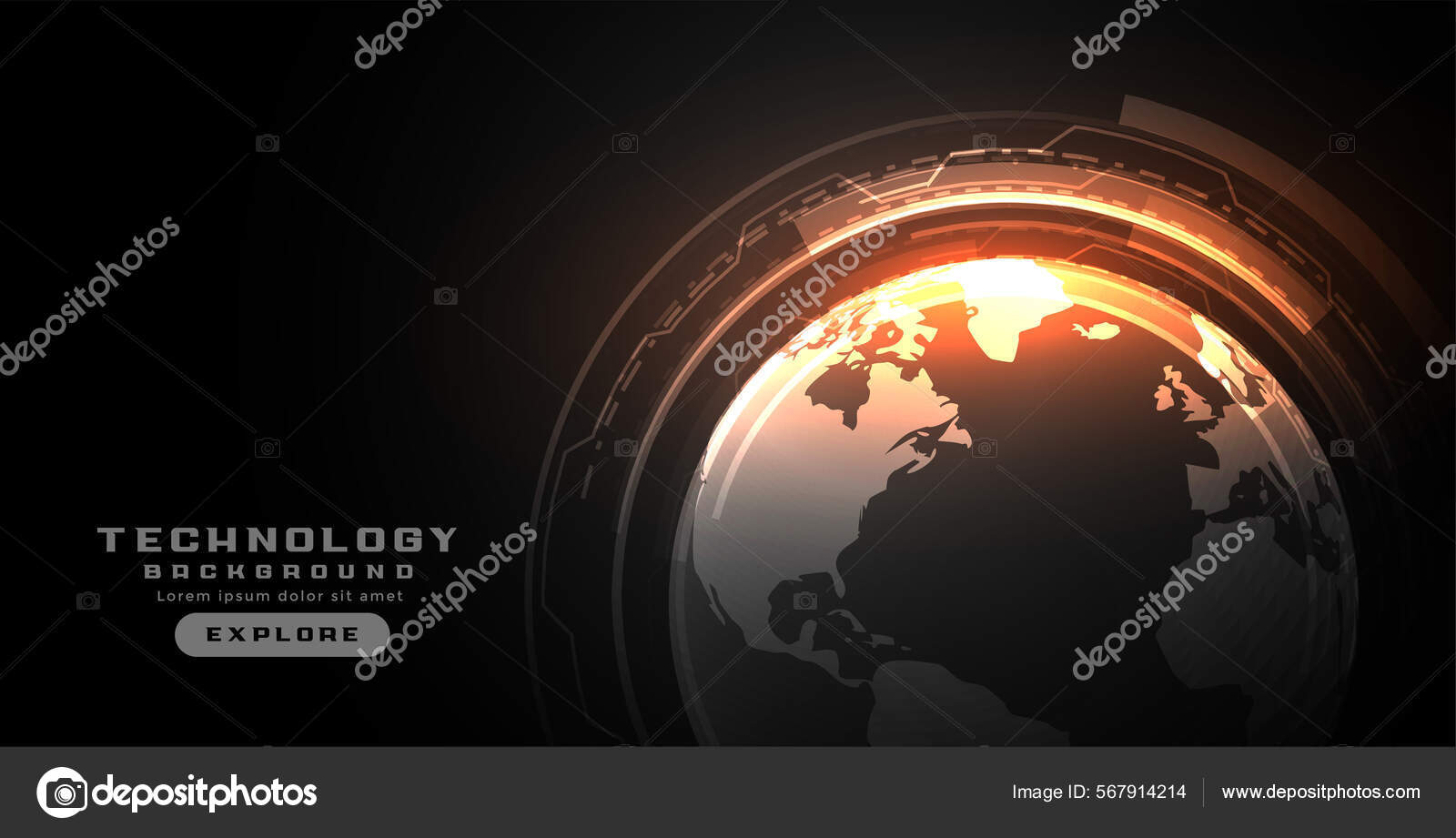 Digital Earth Concept Circuit Diagram Stock Vector Image by ...