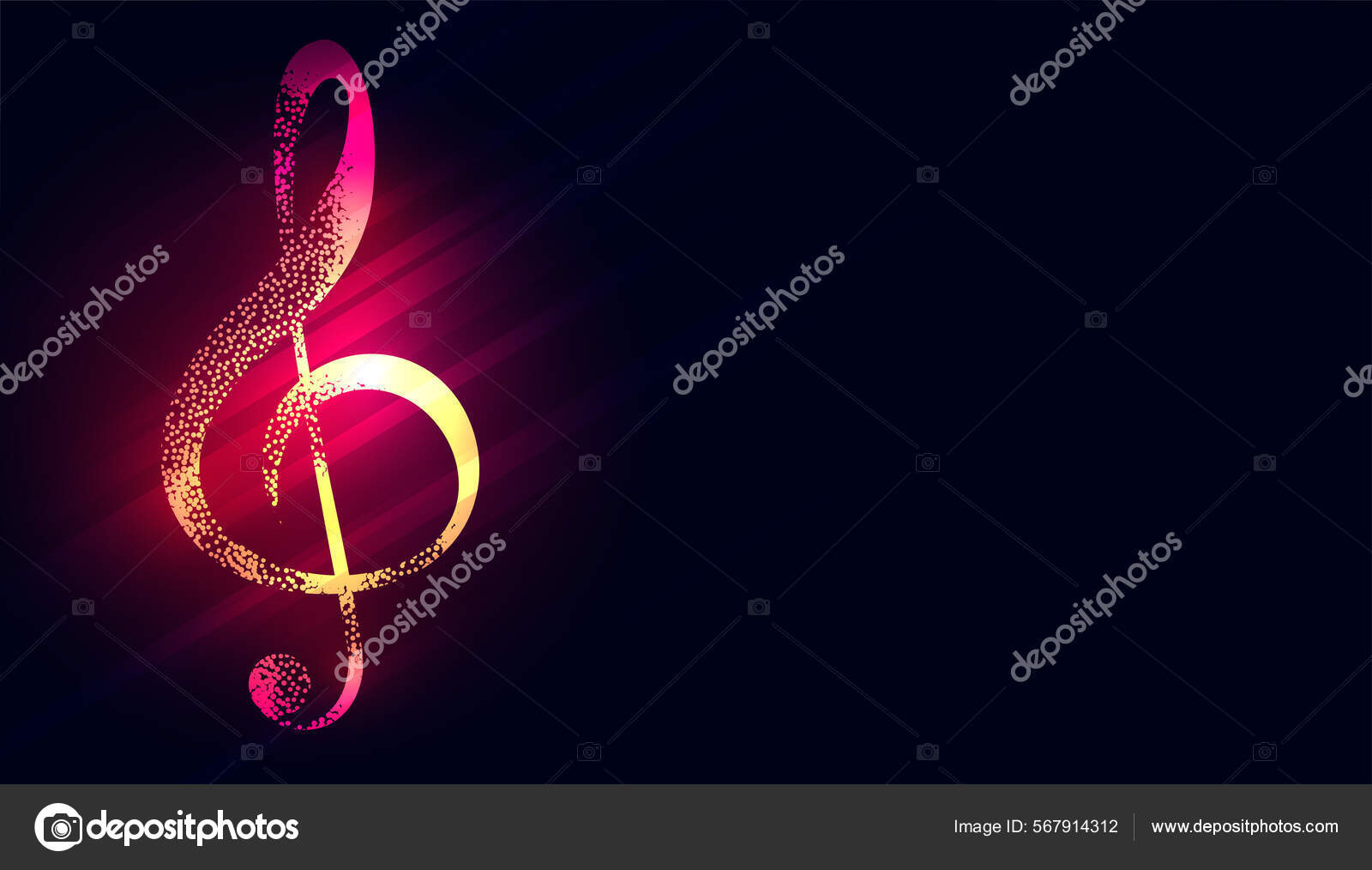 Glowing Shiny Musical Notes Background Design Stock Vector Image by ...