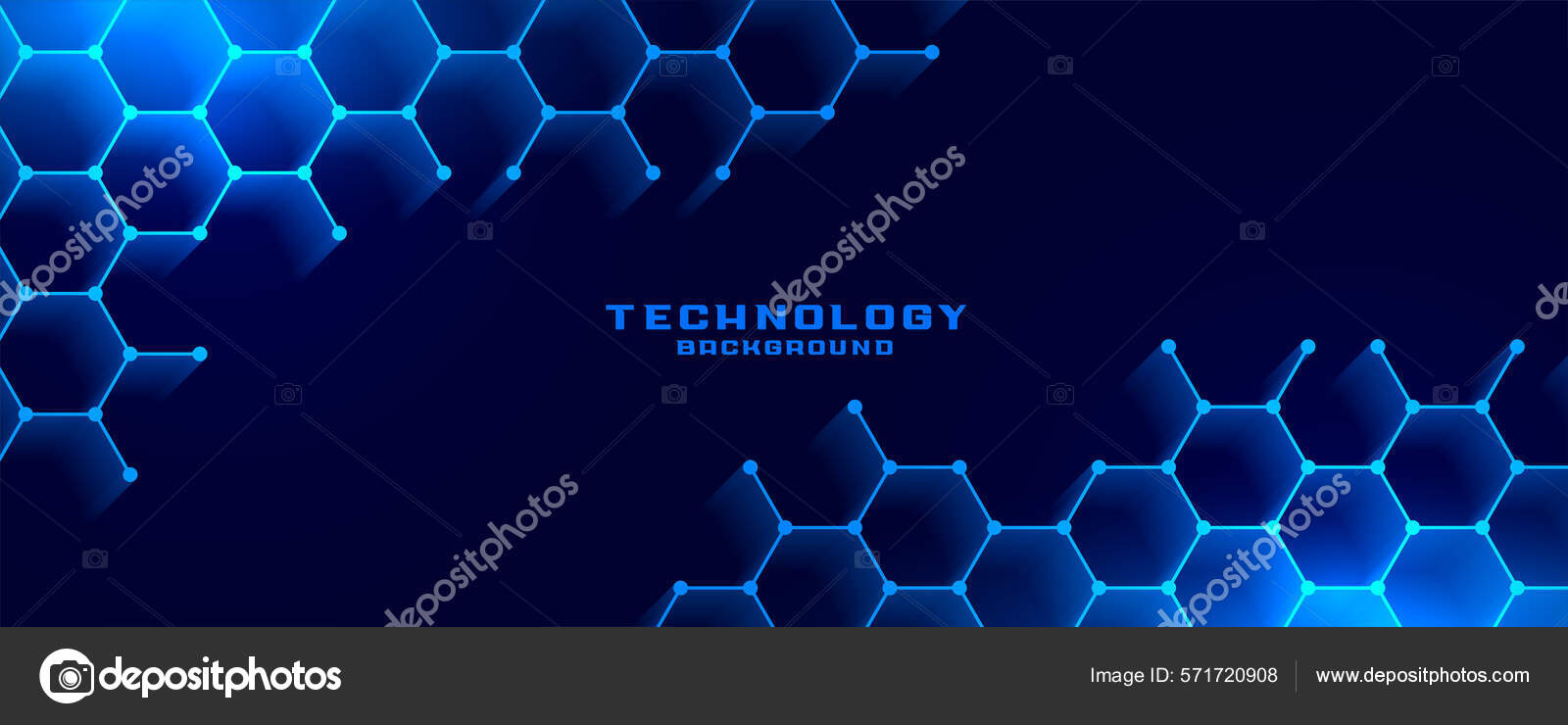 Blue Hexagonal Mesh Technology Background Stock Vector Image by ...