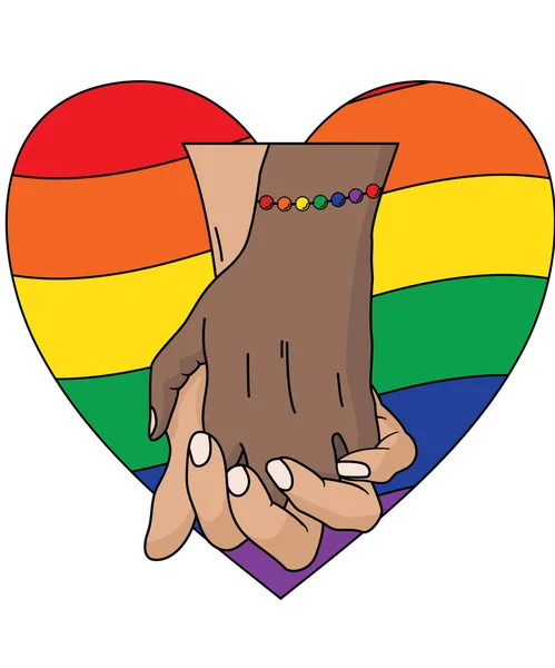 Lgbt lovers holding hands Vector Art Stock Images | Depositphotos