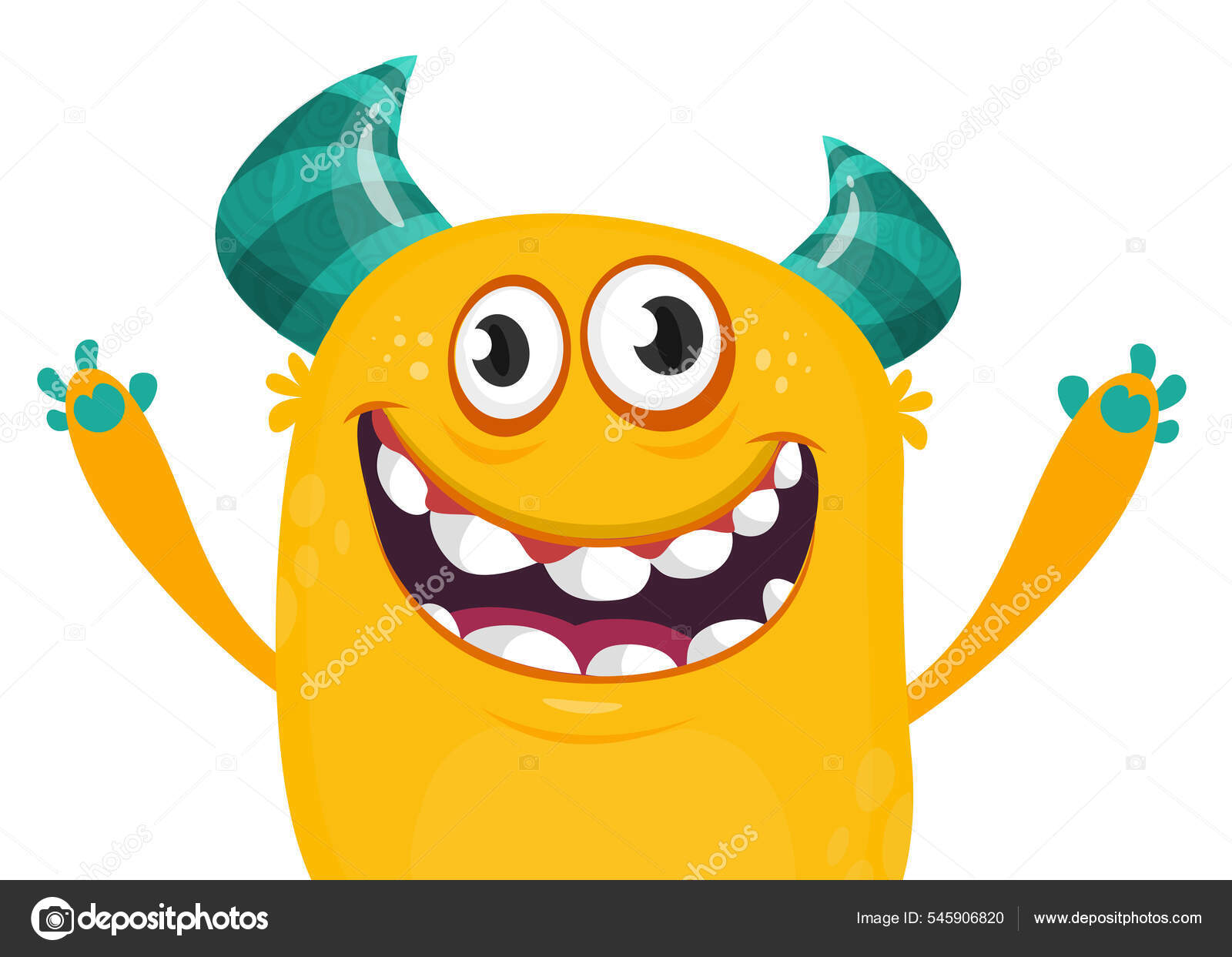 Cartoon Monster Design Banner Poster Print Stock Vector Image by ...