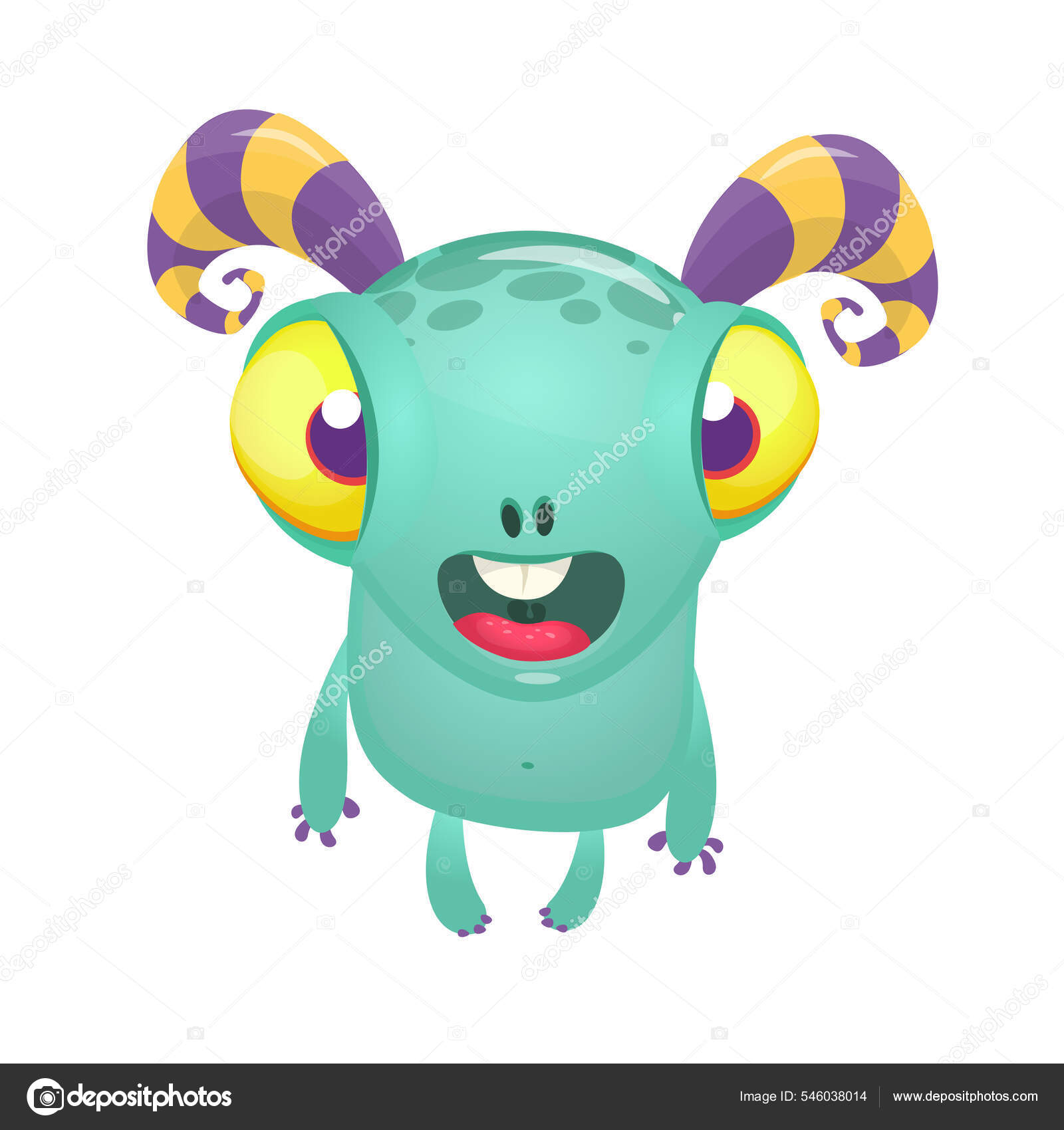 Image vectorielle Monstre Dessin Animé Illustration Vectorielle Isolée ...