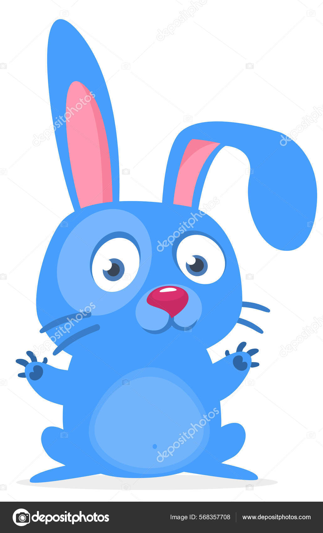 Image vectorielle Happy Cute Bunny Cartoon Vector Rabbit Illustration ...