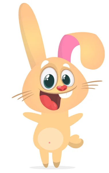 Happy Cute Bunny Cartoon Easter Vector Rabbit Illustration Isolate ...