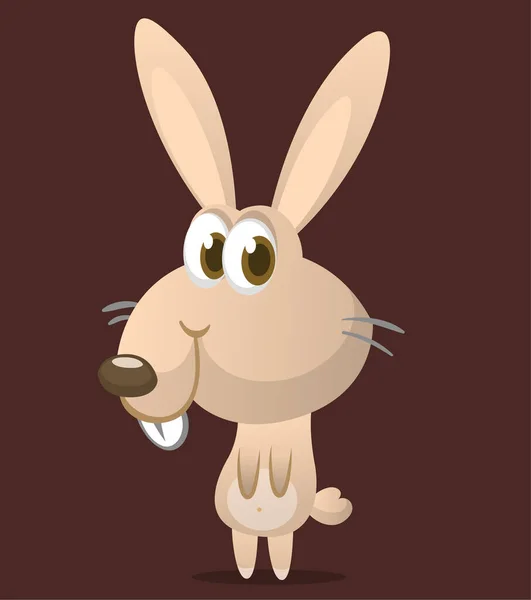 Joyeux Lapin Dessin Animé Mignon Isolat D'illustration Lapin Vecteur ...