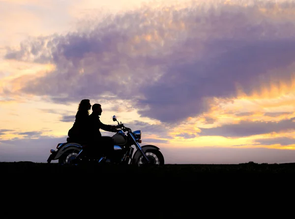 Biker couple Stock Photos, Royalty Free Biker couple Images | Depositphotos