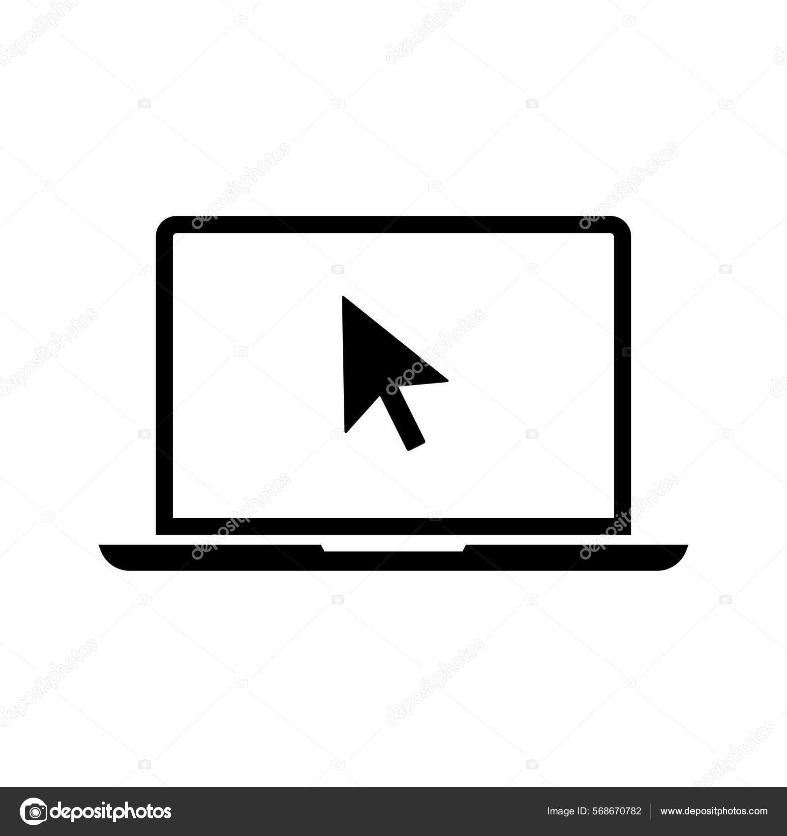 Concept Using Computer Click Laptop Icon Vector Illustration Stock ...
