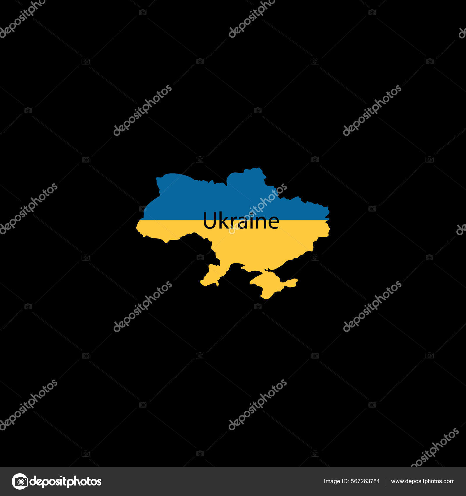 Map of Ukraine. On a black background. Stock Vector by ©Mein.Lieben.Art ...