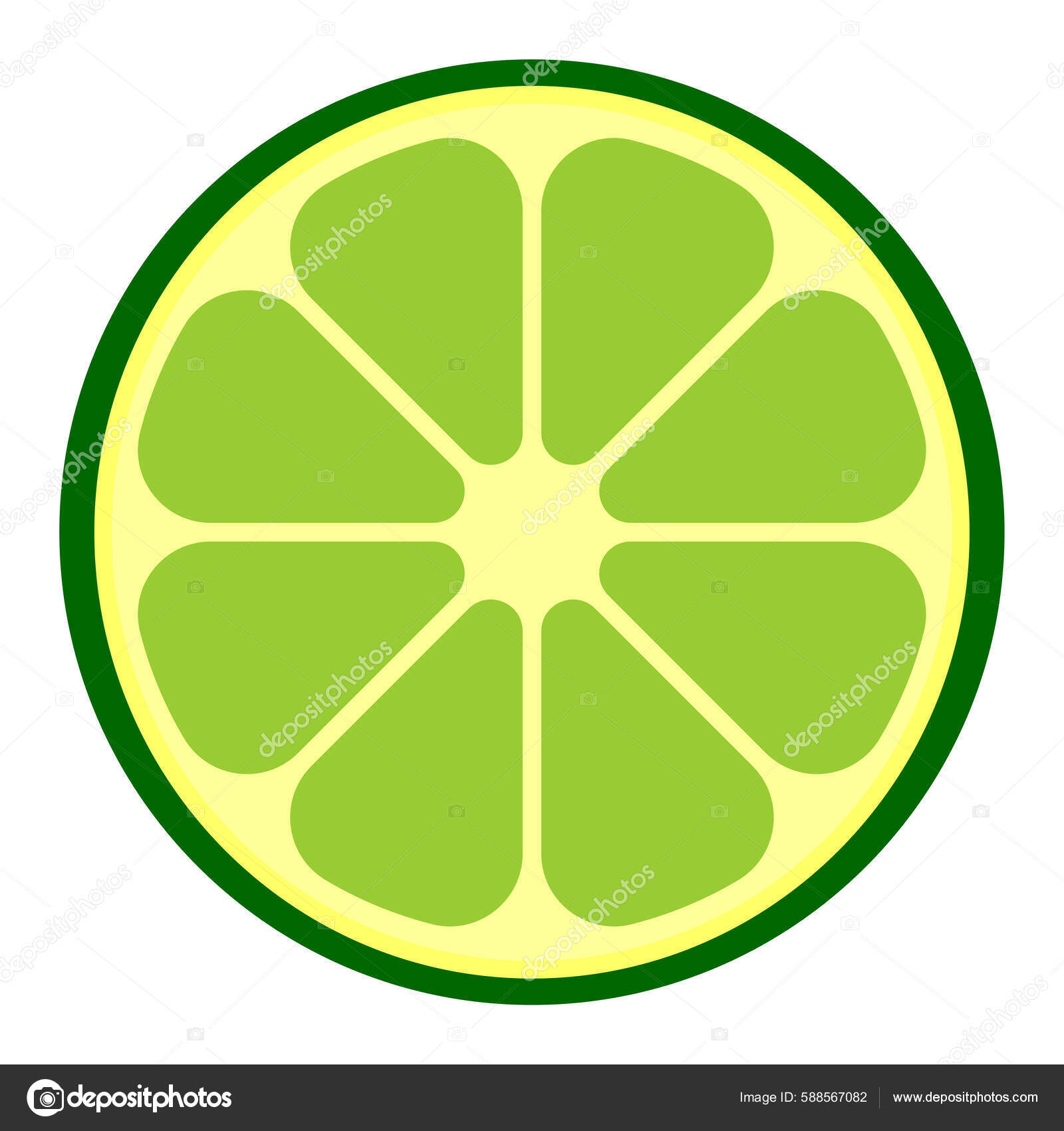 Simple Flat Illustration Lime Slice Vector Icon Vector de stock #588567082 de ©Mein.Lieben.Art