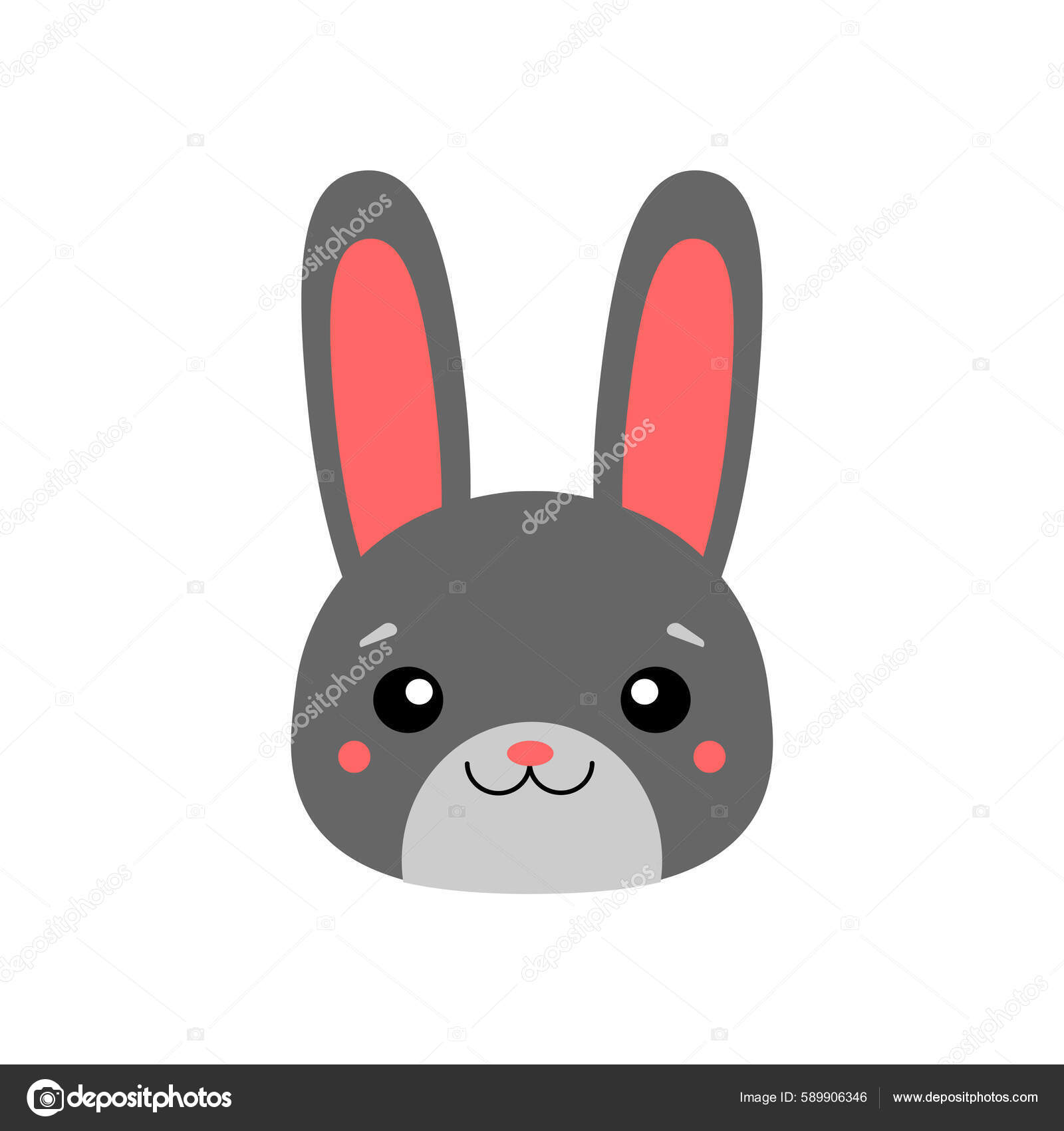 Cartoon Illustration Hares Head Vector Image Stock Vector Image by ...