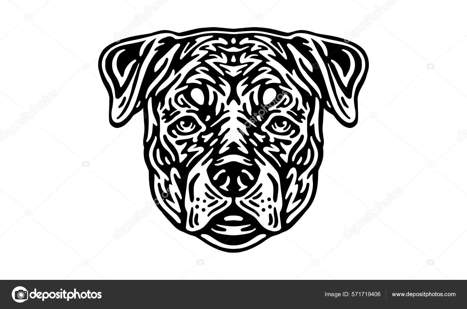 Rottweiler Outline Head