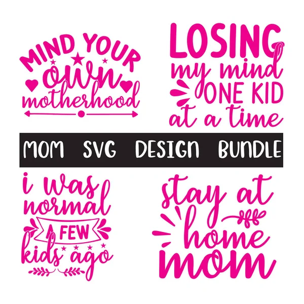 Hand lettered mom quotes imágenes de stock de arte vectorial ...