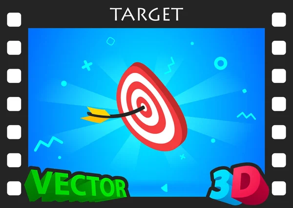 Shooting game with bow Vektor Stok, Ilustrasi Shooting game with bow ...