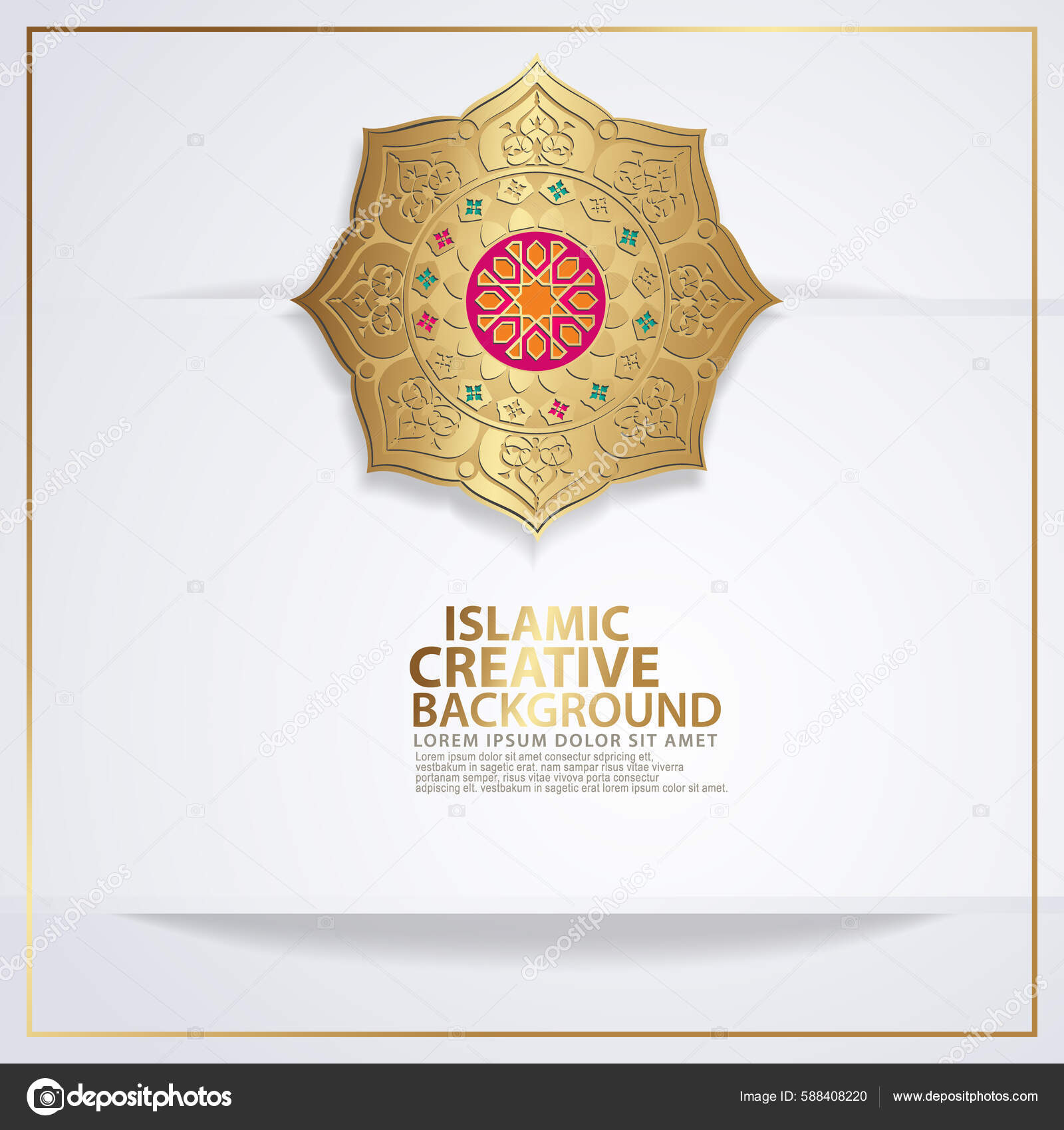 Arabic Arabesque Design Greeting Card Major Islamic Events Islamic ...