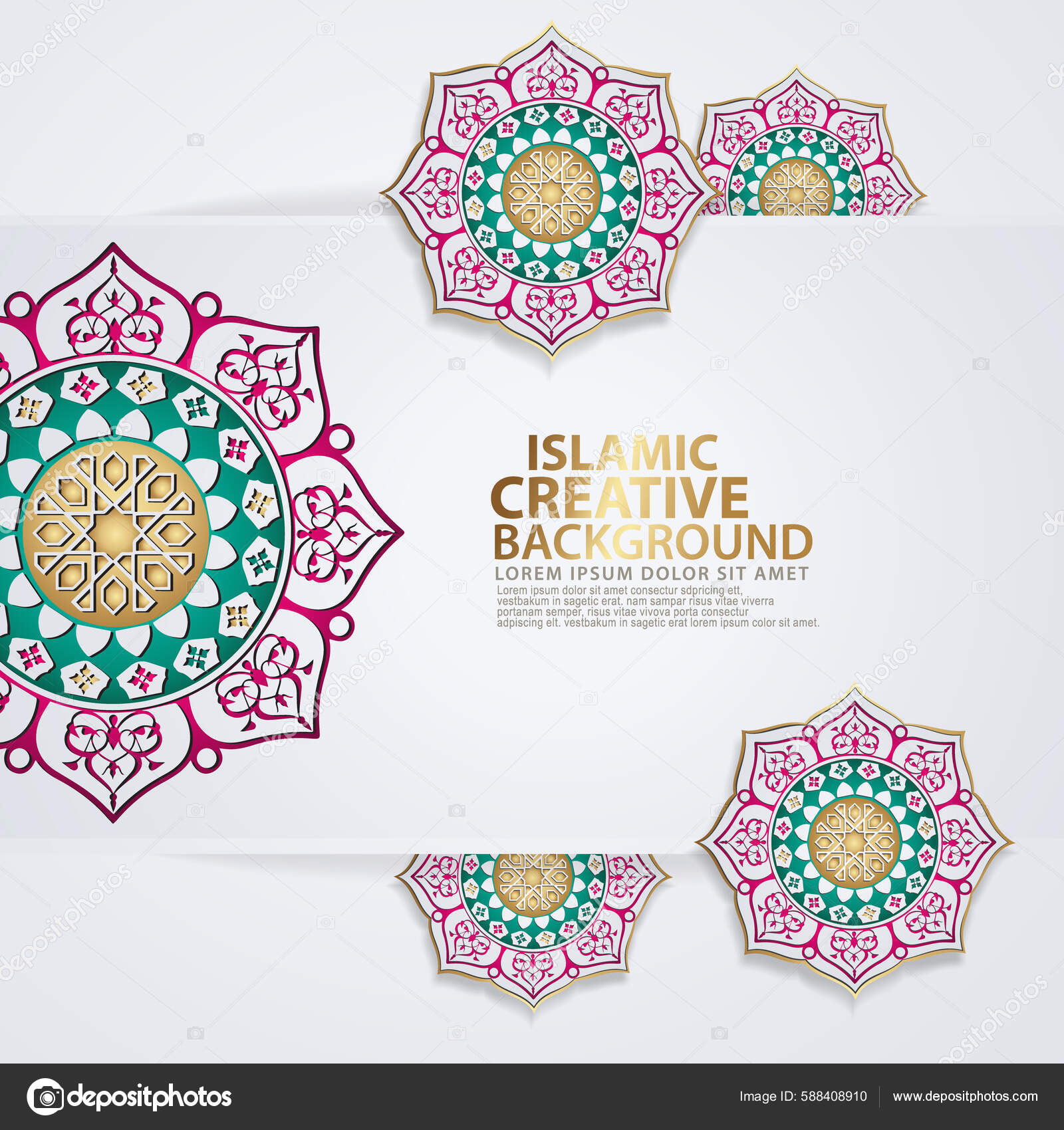 Arabic Arabesque Design Greeting Card Major Islamic Events Islamic ...