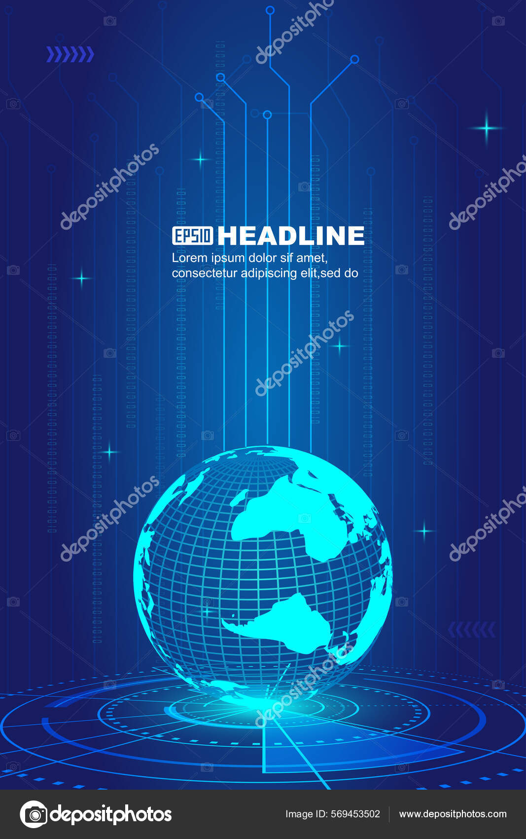 Digital Earth Displays Technology Concepts Circuit Board Turntables ...