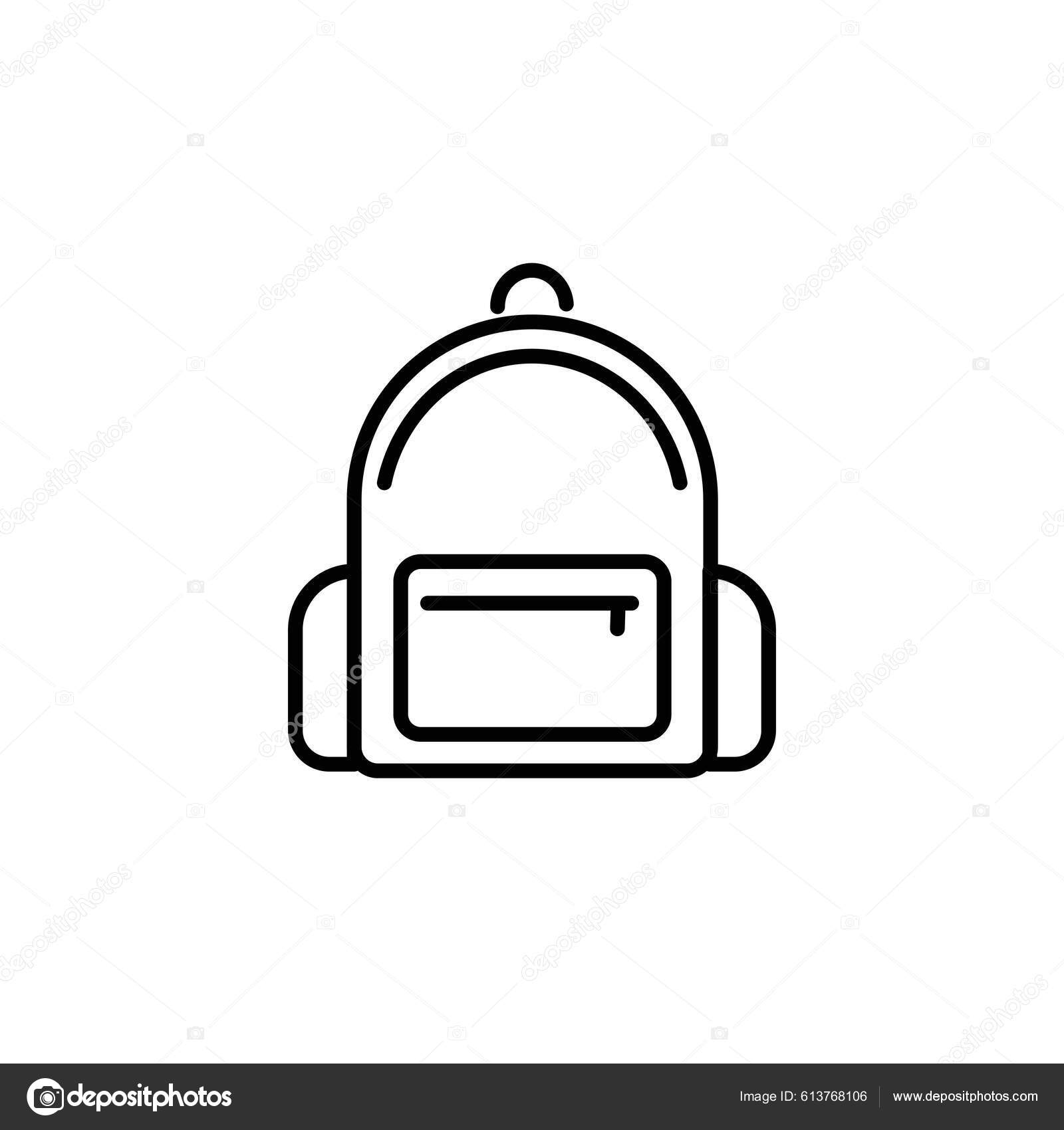 Symbol Modern Backpack Thin Line Icon Bags Stroke Pictogram Graphic ...