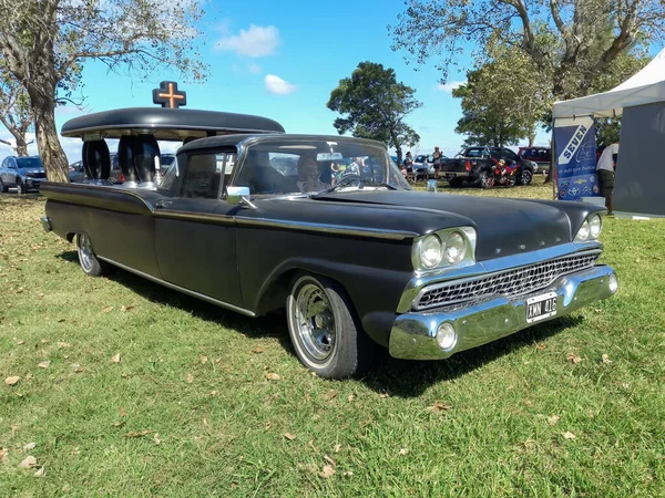 Old Black Ford Fairlane 500 Funeral Hearse 1959 Transport Casket – Stock Editorial Photo ...