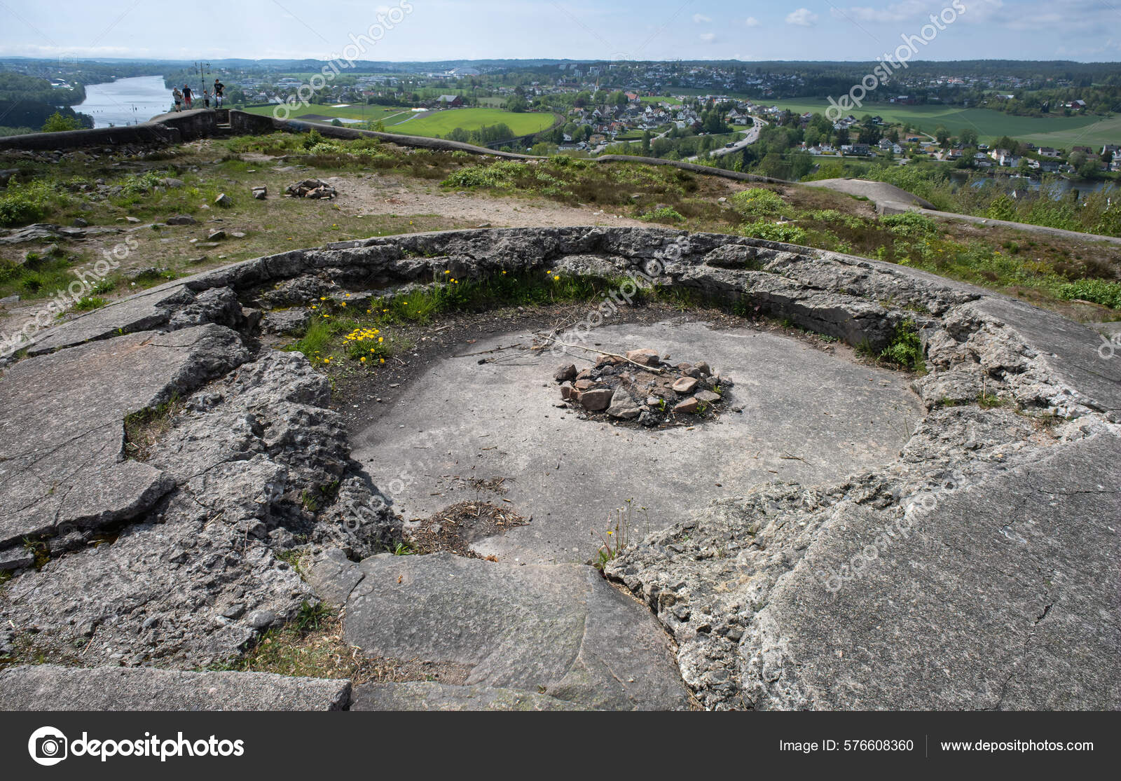 Greaker Fort Located Sharp Hill City Center Battle World War — Stock ...