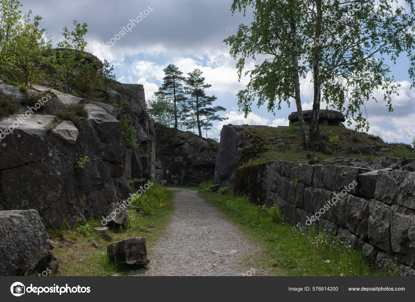 Greaker Fort Located Sharp Hill City Center Battle World War — Stock ...