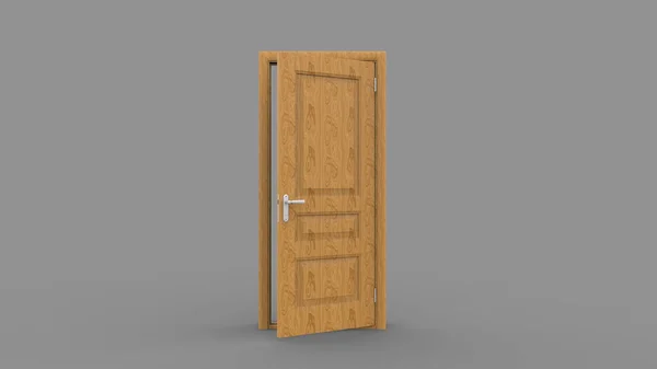 Creative Illustration Open Closed Door Render Entrance Realistic ...
