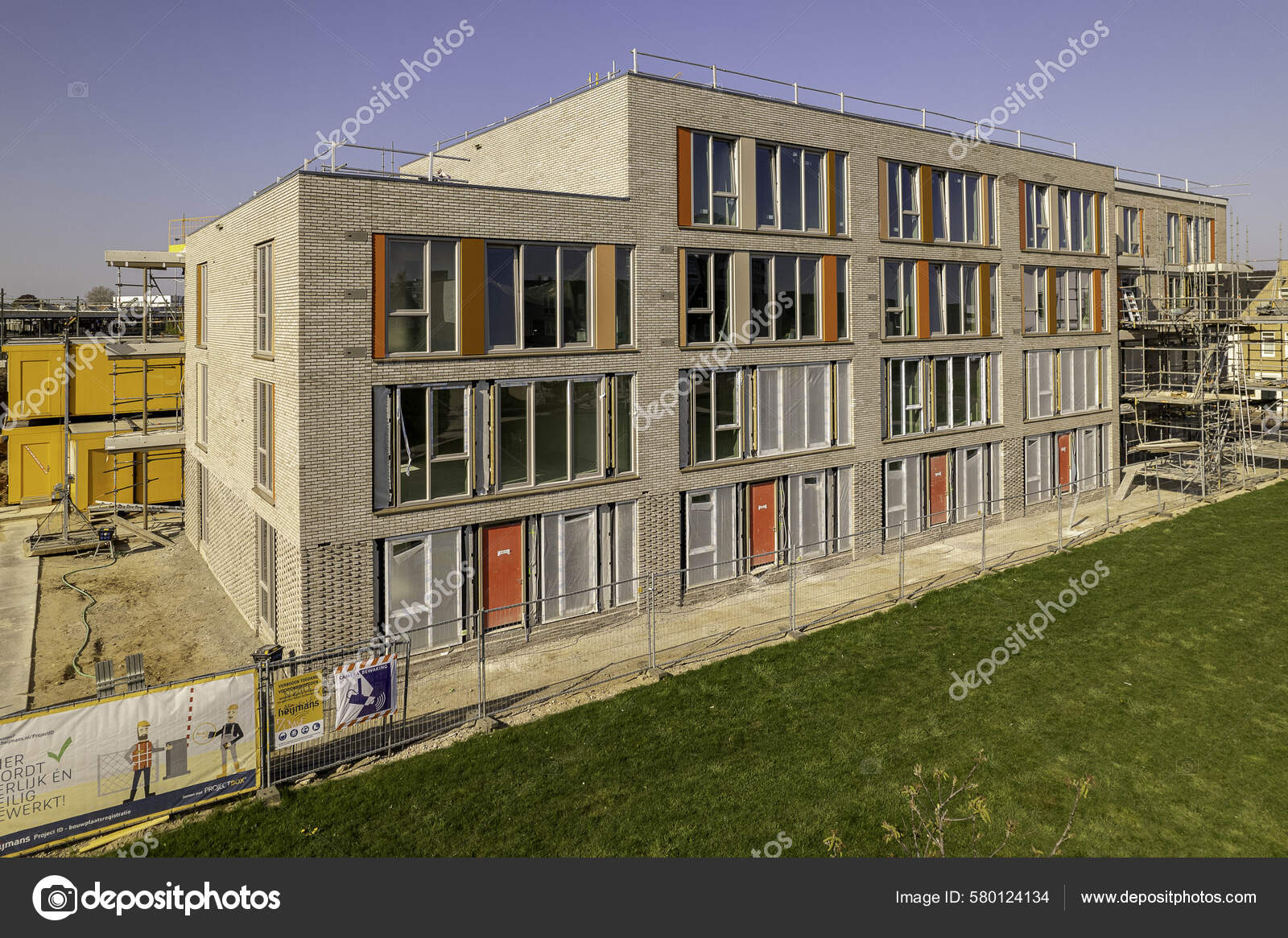 Final Construction Phase Showing Exterior Facade Aerial Real Estate ...