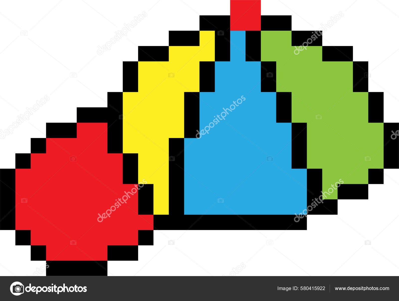 Cap Pixel Art Vector Illustration White Background Stock Vector by ...