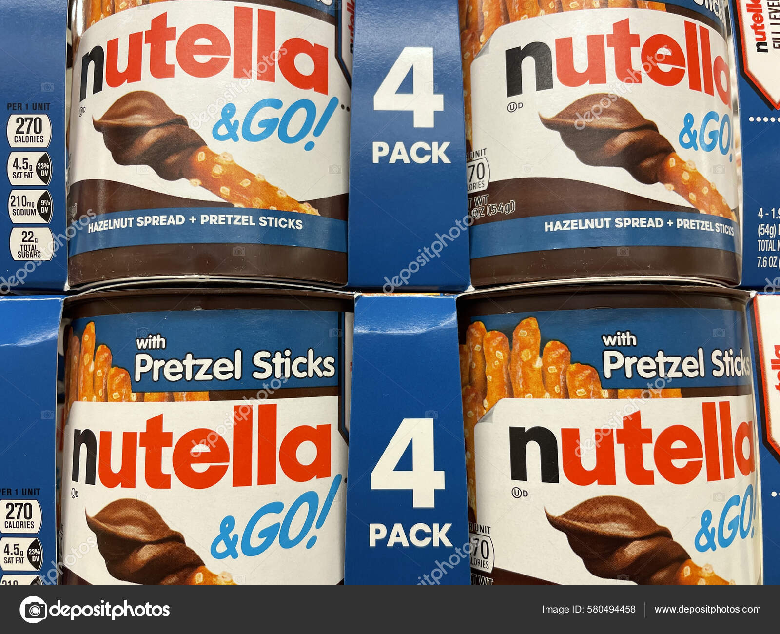 Grovetown Usa Nutella Spread Retail Store Shelf Pack — Stock Editorial ...