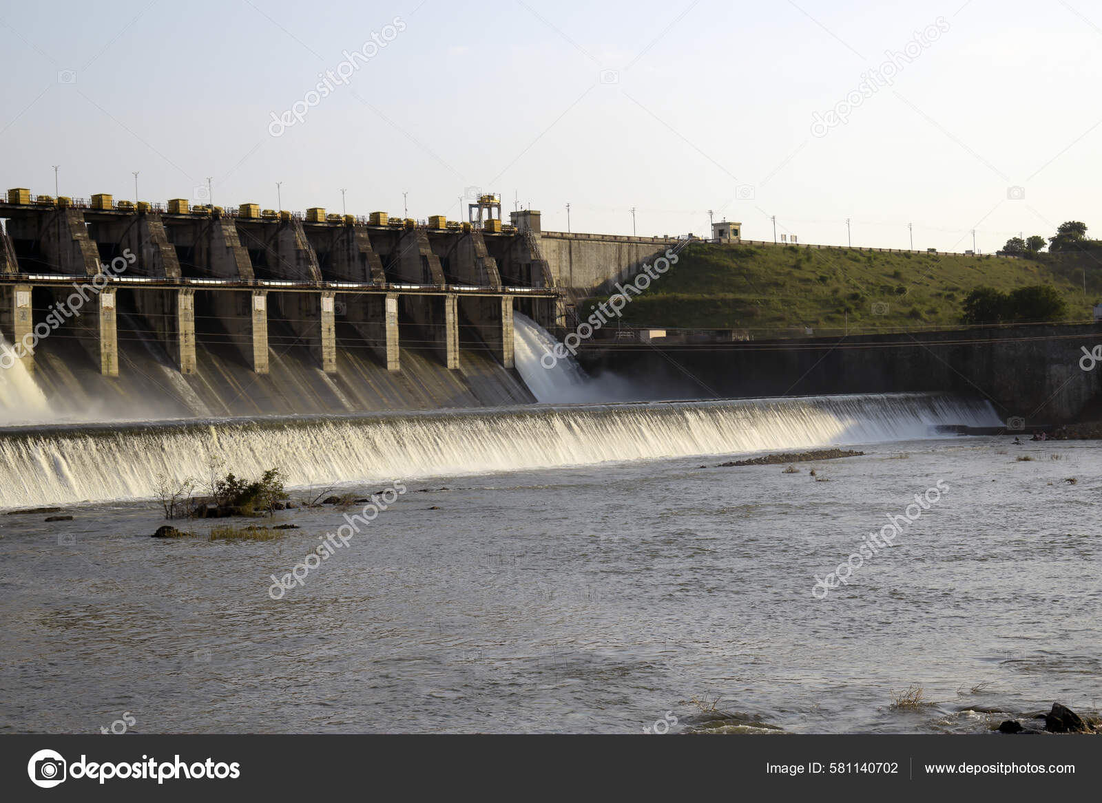 Massive Waghur Dam Infrastructure Jalgaon Maharasthra India Waghur ...
