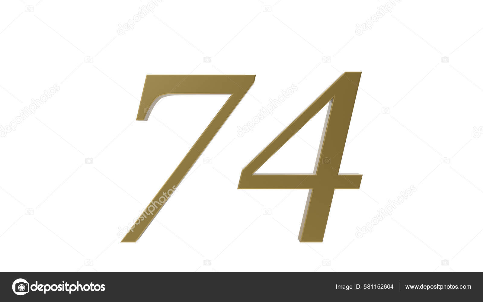 Gold Number Digit Metal Render Illustration — Stock Photo © wirestock ...