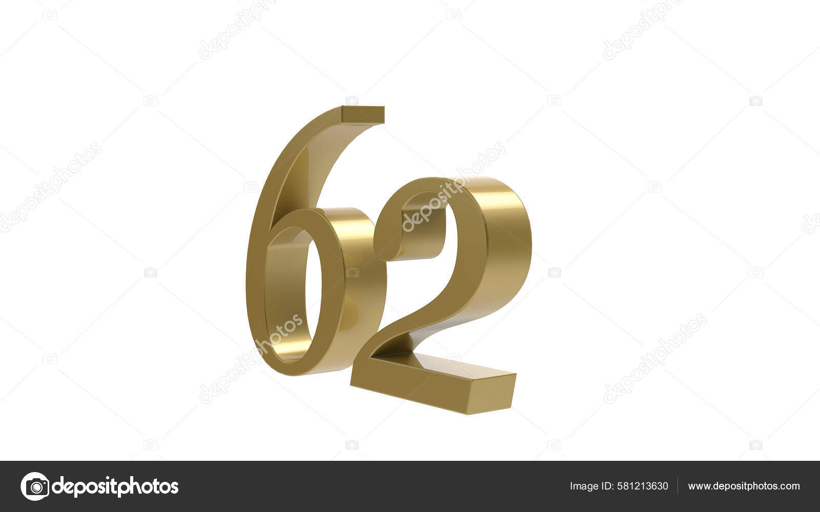 Gold Number Digit Metal Render Illustration — Stock Photo © wirestock ...